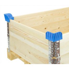 Plastic pallet corner for stacking frame or pallet edge - Logistics Online